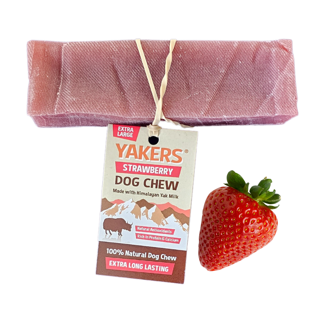 Yakers Strawberry Himalayan Yak Chew – Fetch Your Pet Needs
